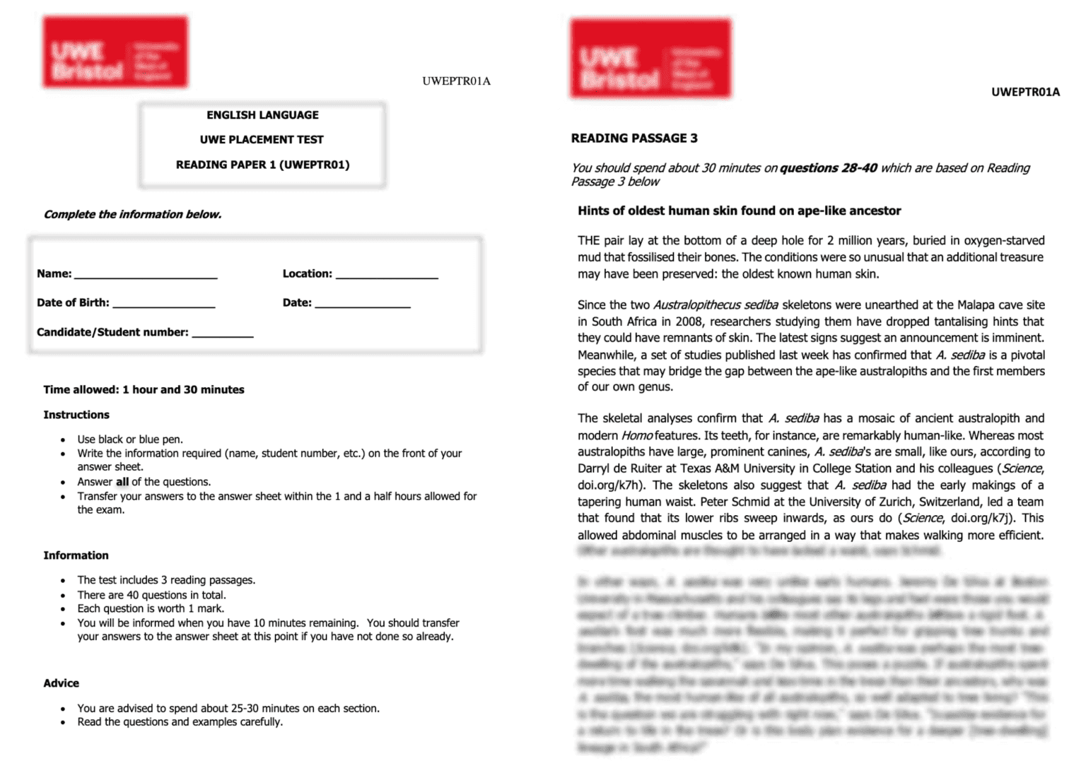 UWE Test là gì? Bài thi tiếng Anh của UWE Bristol - Phenikaa Campus